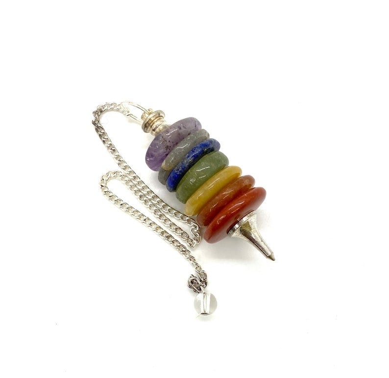 7 Chakra Bonded Disk Pendulum / Healing Dowsing Energy - Etsy