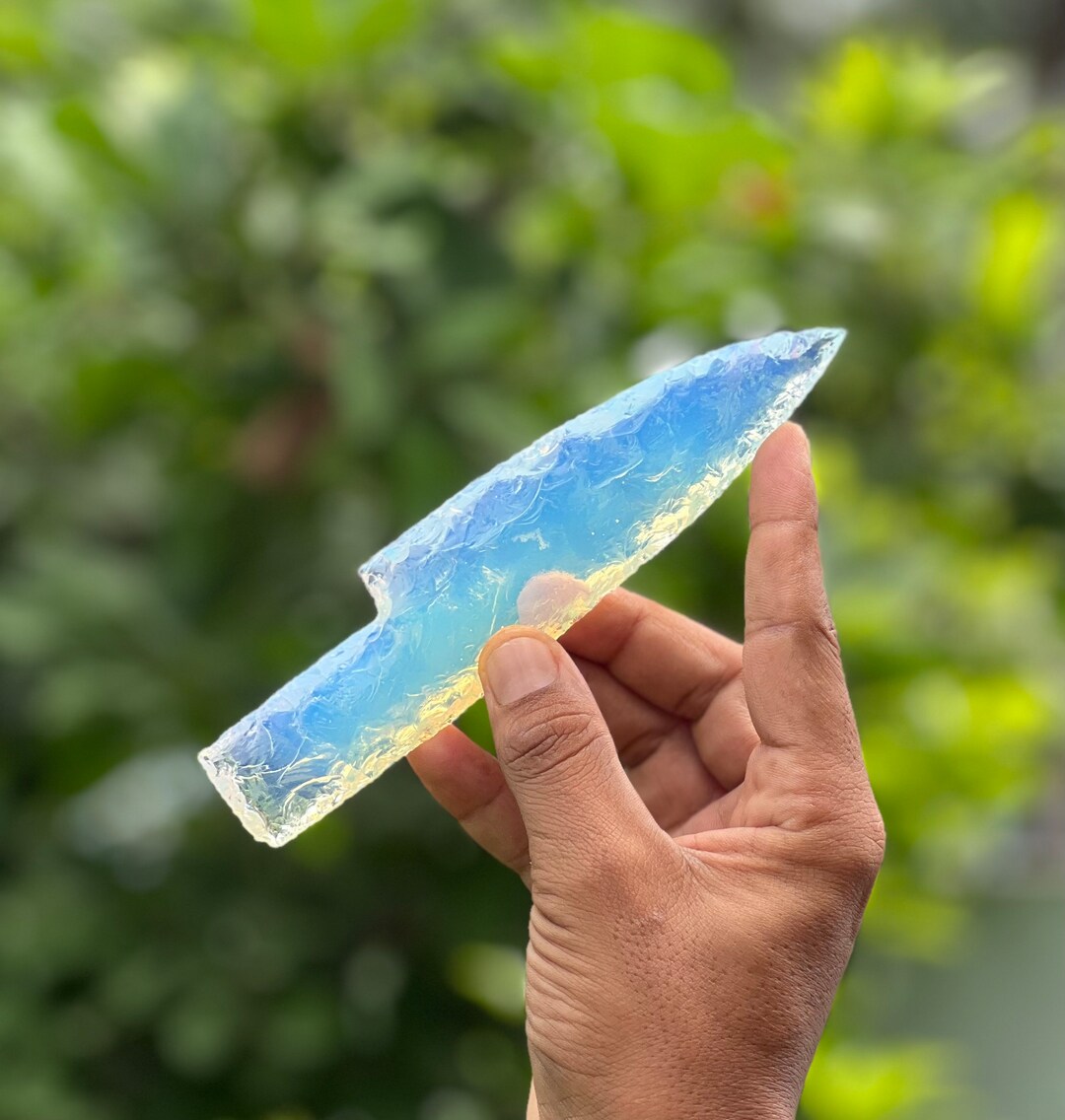 6 Opalite Crystal Knife Athame Sword Dagger Cord Cutting Knife Large ...