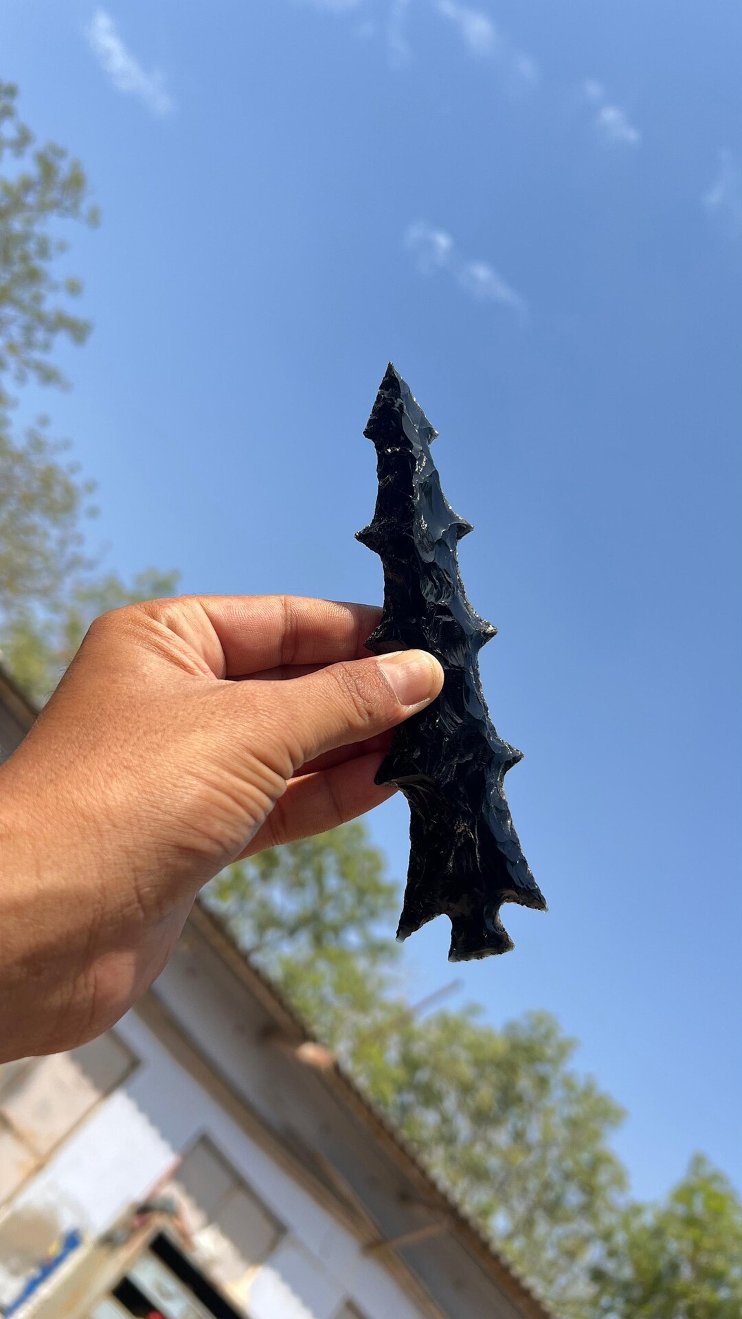 Obsidian Harpoon Barbed Spearhead,sharp Spear Head,christmas Tree Shape ...