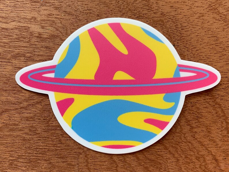 Pansexual Pride Planet Weatherproof Vinyl - Etsy