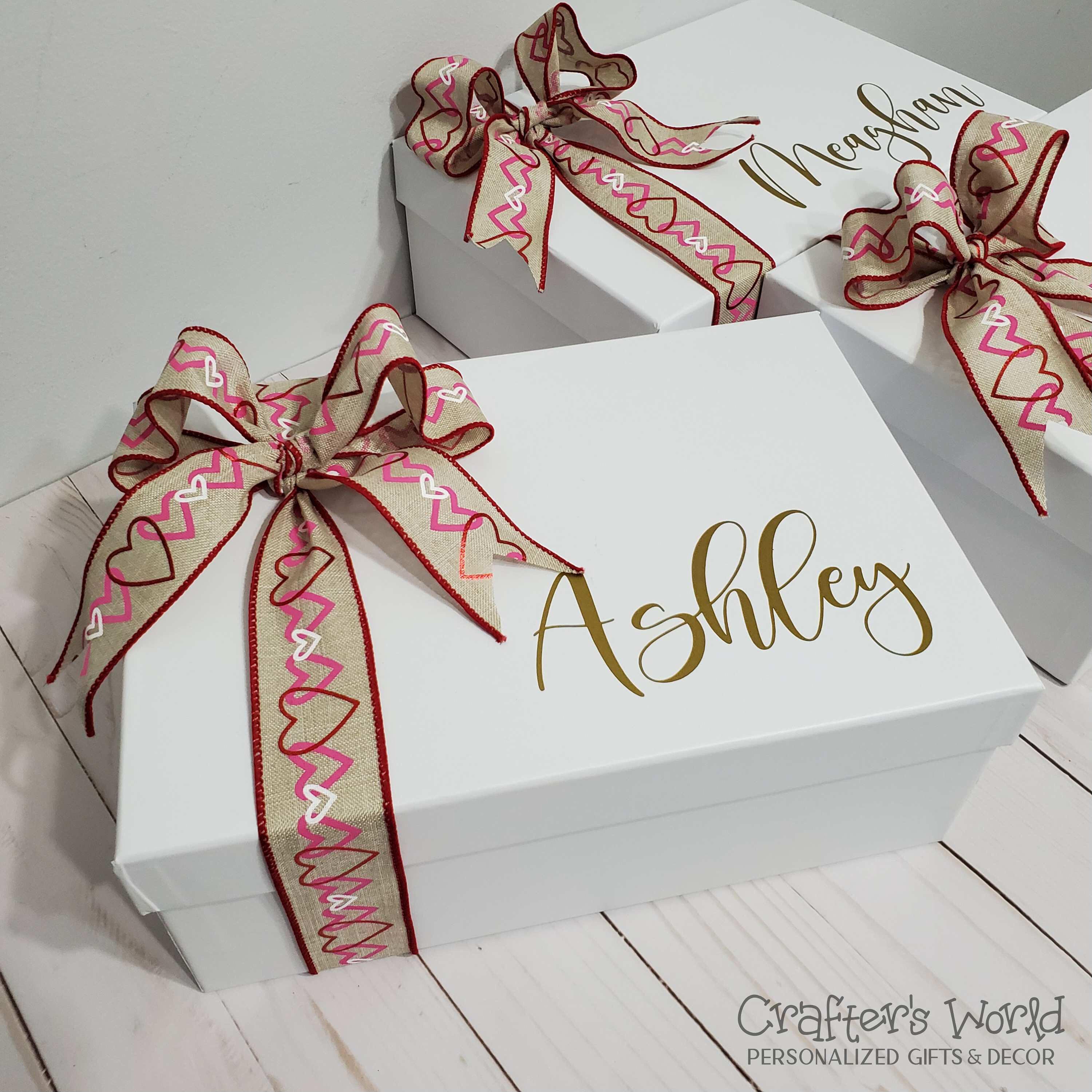 Custom Vinyl Decal Name for Gift Box, Bridesmaid Proposal Gift Box ...
