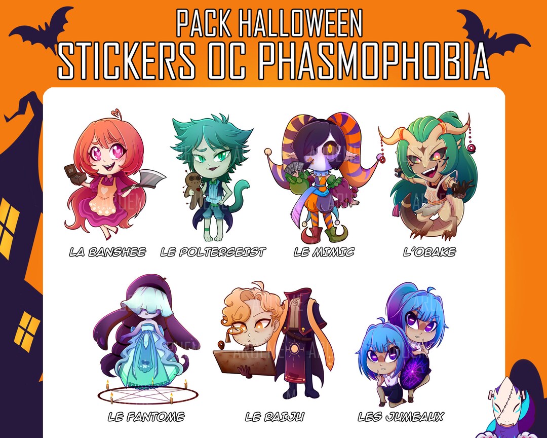 PACK Halloween Stickers OC Phasmophobia - Etsy