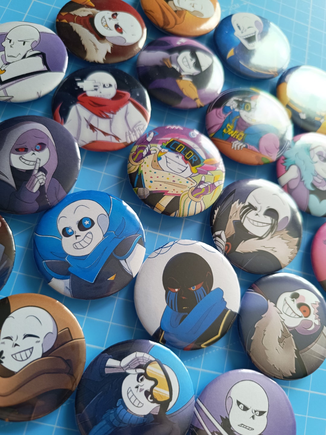 Undertale AU Buttons 44mm, Underverse, Swap, Fell, Outer, Ink, Error ...