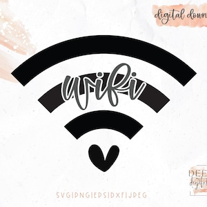 WIFI Clip Art / Wi-fi Password Symbol / Svg / Png / Eps / Jpeg / Cricut ...