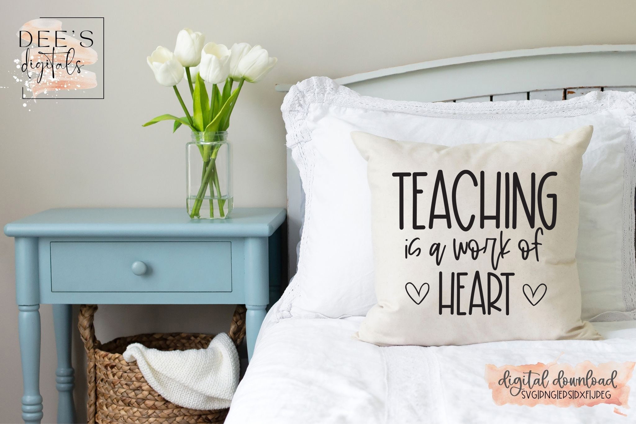 Teaching is a Work of Heart Cut File / Teacher Life / Back to School ...