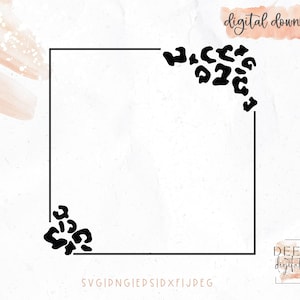 Leopard Square Border Frame Cut File / Safari / Cheetah Print / Animal ...