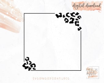 Leopard Cicle Border Frame Cut File / Safari / Cheetah Print / Animal ...