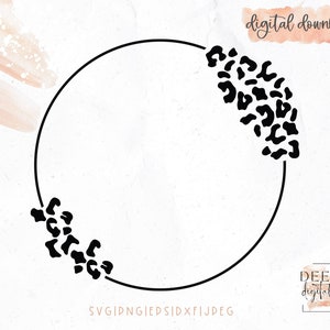 Leopard Cicle Border Frame Cut File / Safari / Cheetah Print / Animal ...