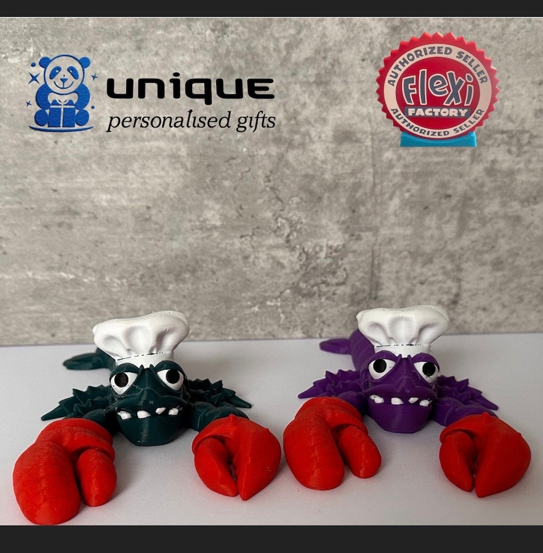 A Cool 3d Printed Lobster Chef 3D Printed Lobster Fidget Lobster 3D ...