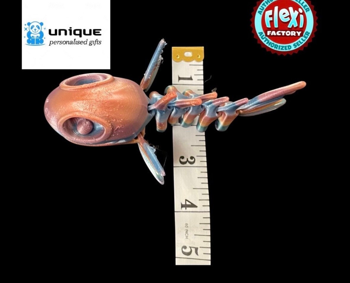 A 3d Printed Flexi Fish 3D Printed Fish Fidget Fish 3D Printed Desk Toy ...