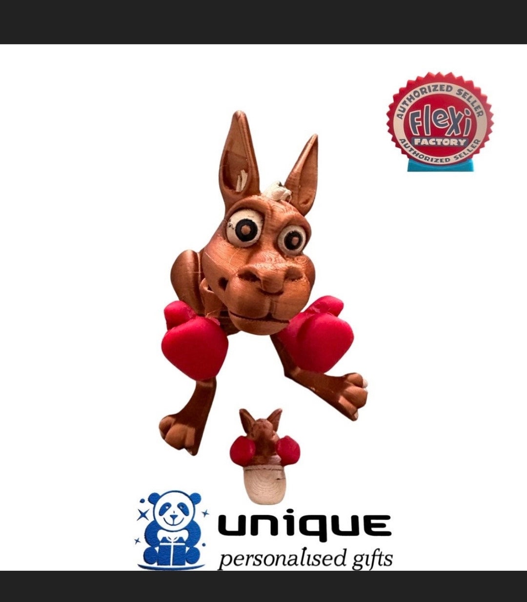 3D Printed Cool Flexi Cute Boxing Kangaroo and a Joey Fidget Kangaroo ...