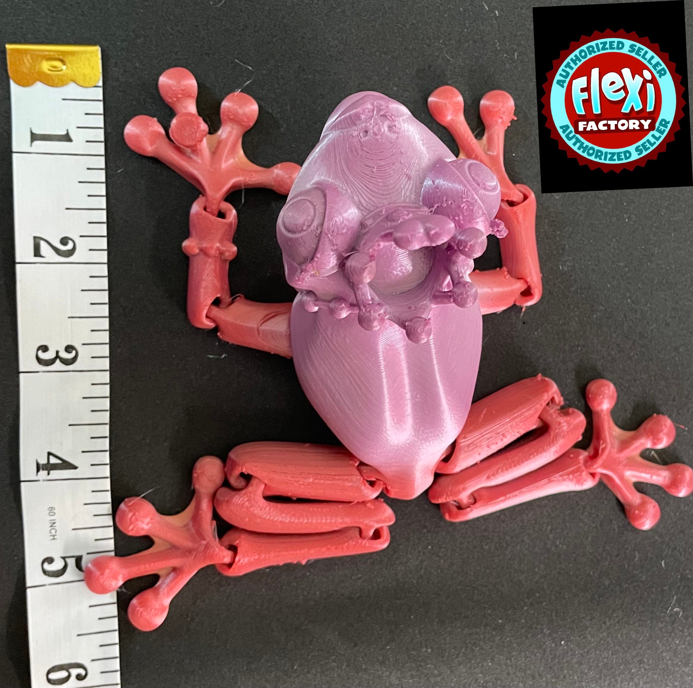 3D Printed Cool Princess Flexi Frog Fidget Frog 3D Printed Desk Toy ...