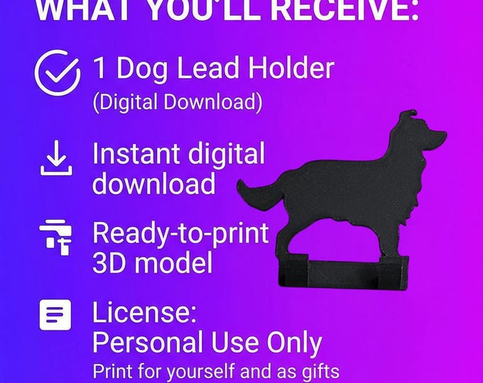 Australian Shepherd | Lead Holder STL FILE | Custom Dog Gift for Pet ...