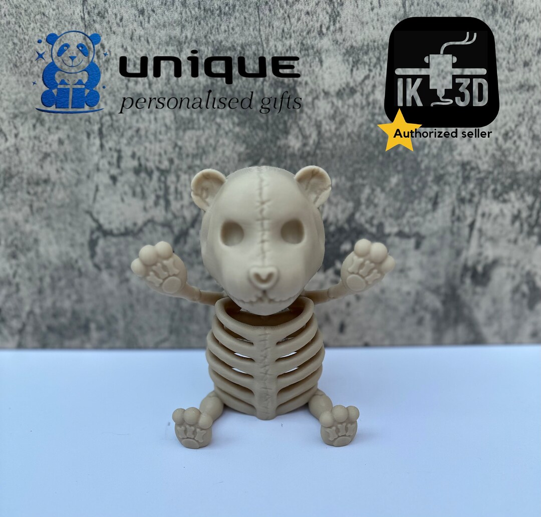 3d Printed Teddy Bear Skeleton Halloween 3D Printed Desk Toy ...