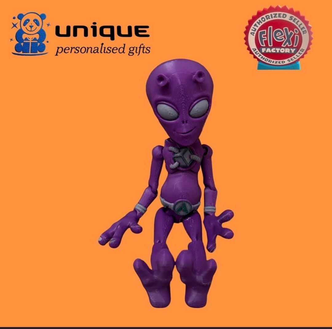 3D Printed Alien Fidget Alien 3D Printed Desk Toy Articulated Alien ...