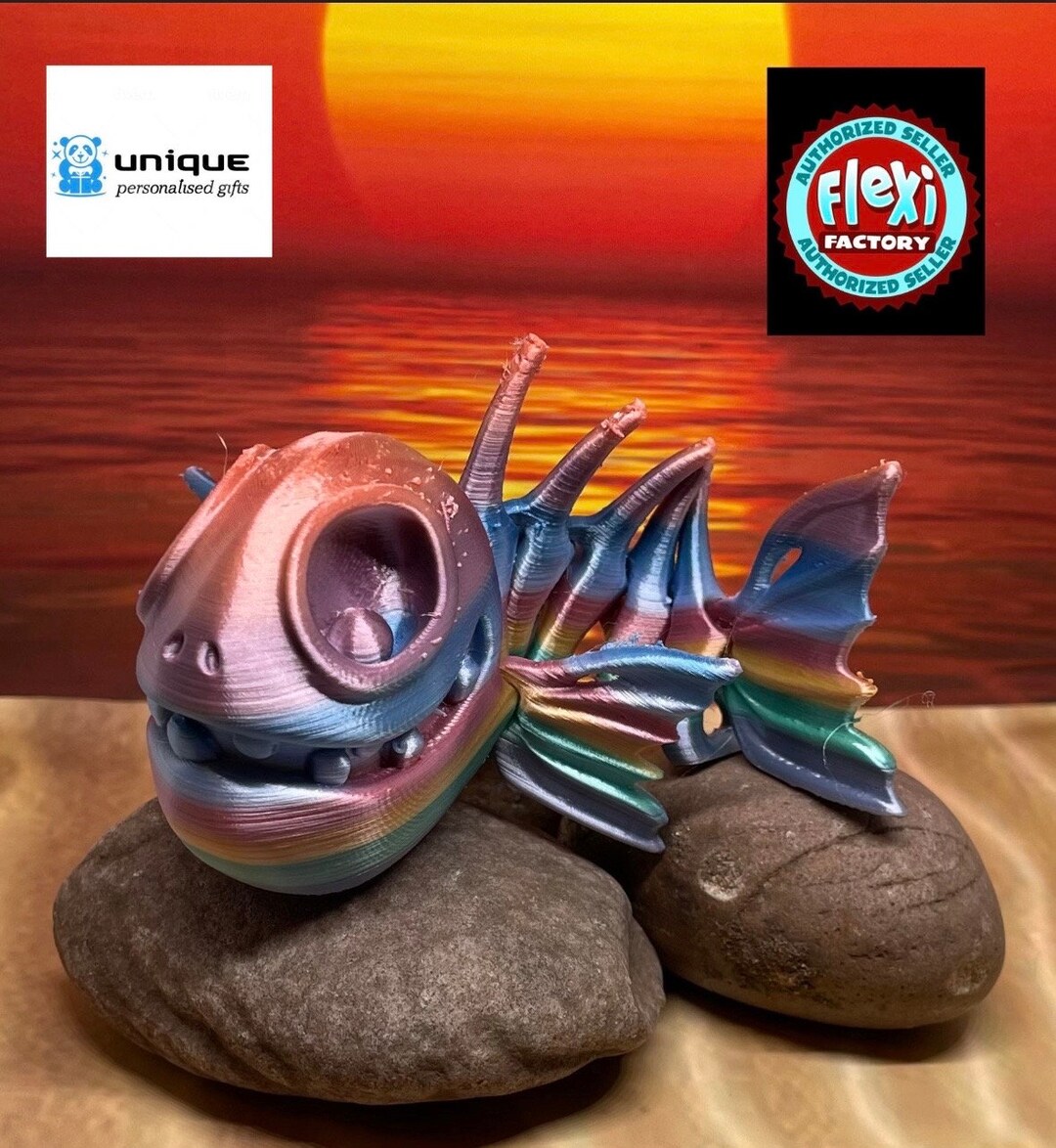 A 3d Printed Flexi Fish 3D Printed Fish Fidget Fish 3D Printed Desk Toy ...