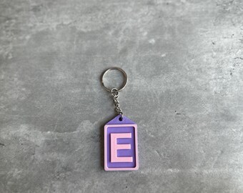 3d Printed Initial Keyring With Full Name Personalised Key Ring - Etsy UK