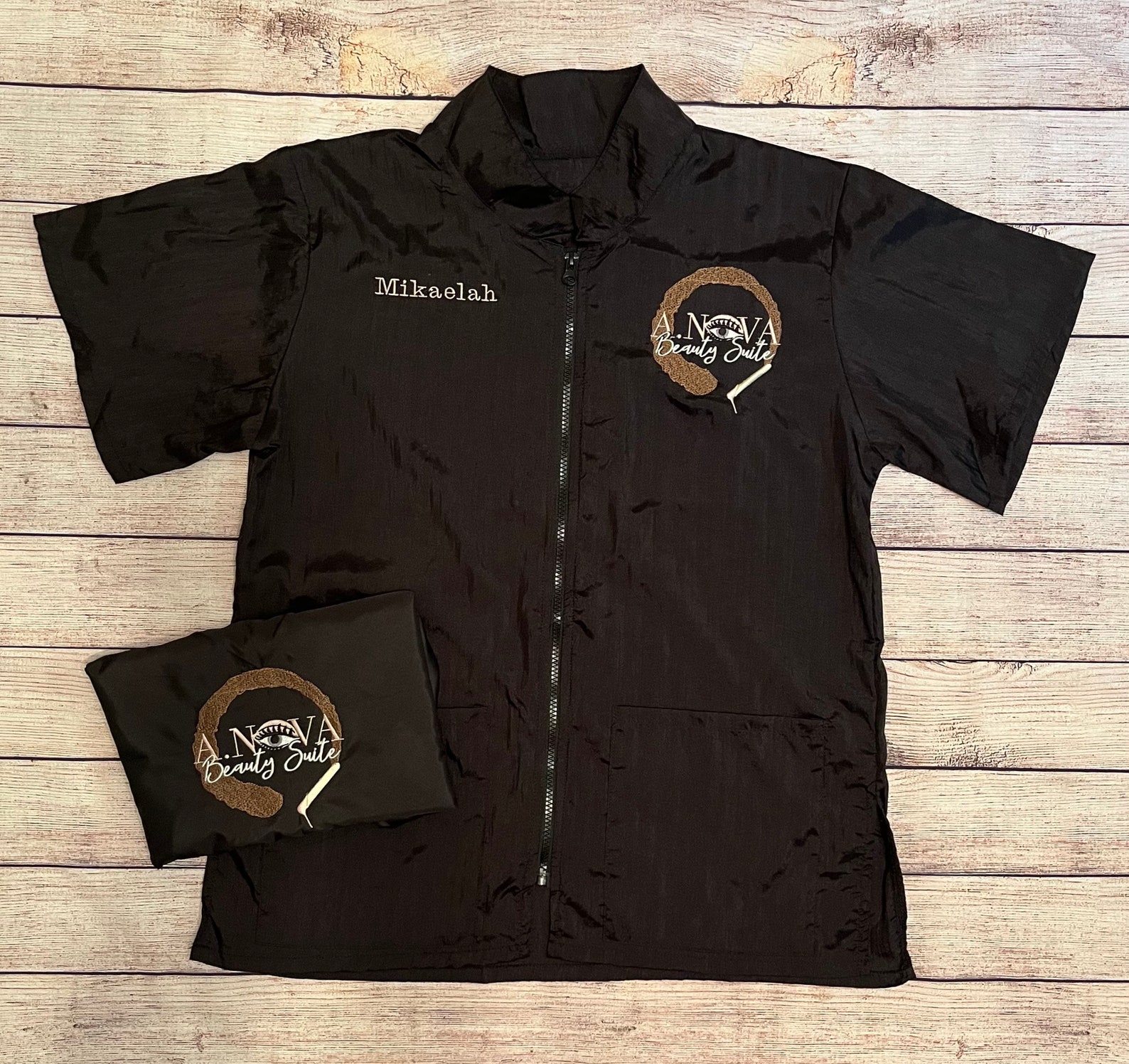 Salon/ Barber Jacket With Custom Name Or/ Logo Embroidery - Etsy