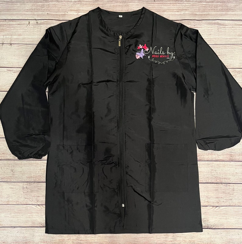 Salon/ Barber Jacket With Custom Name Or/ Logo Embroidery Salon Stylist ...