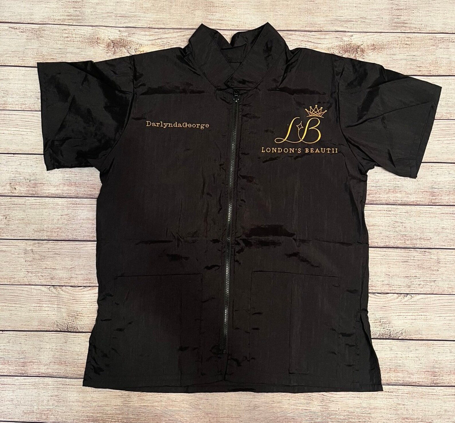 Salon/ Barber Jacket With Custom Name Or/ Logo Embroidery Salon Stylist ...