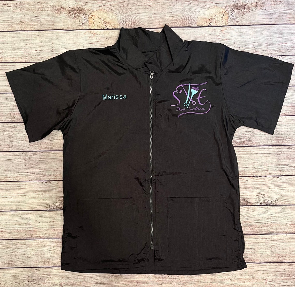 Salon/ Barber Jacket With Custom Name Or/ Logo Embroidery - Etsy