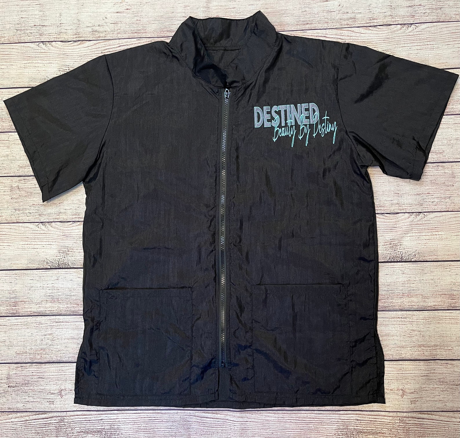 Salon/ Barber Jacket With Custom Name Or/ Logo Embroidery Salon Stylist ...