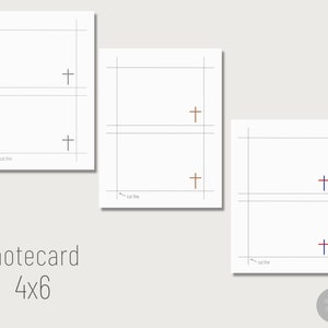 Printable 4x6 Note Card PDF Index Card Paper Note Cards Digital Note ...
