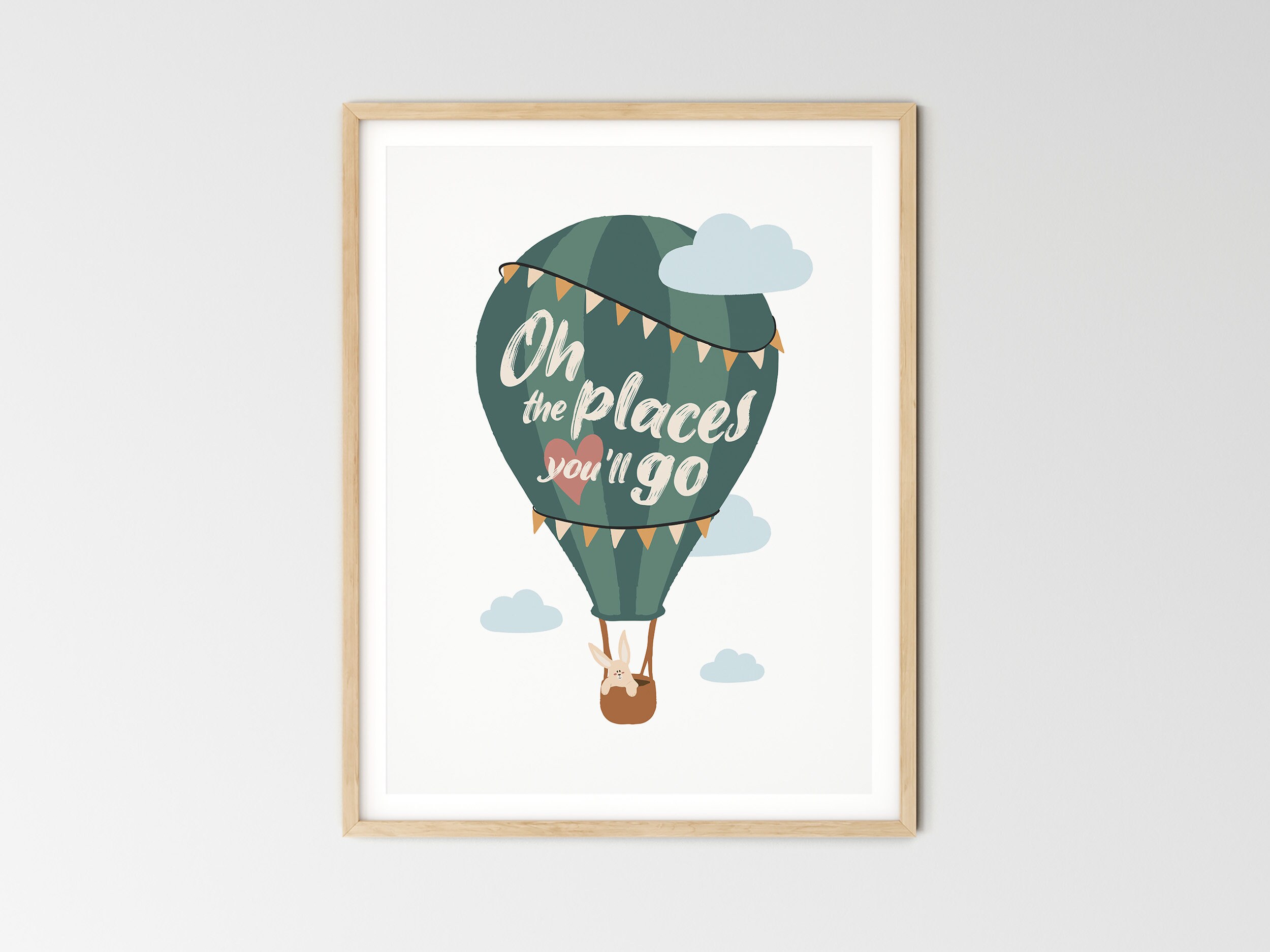 Oh the Places You 'll Go, Printable Wall Art, Digital File, Balloon ...