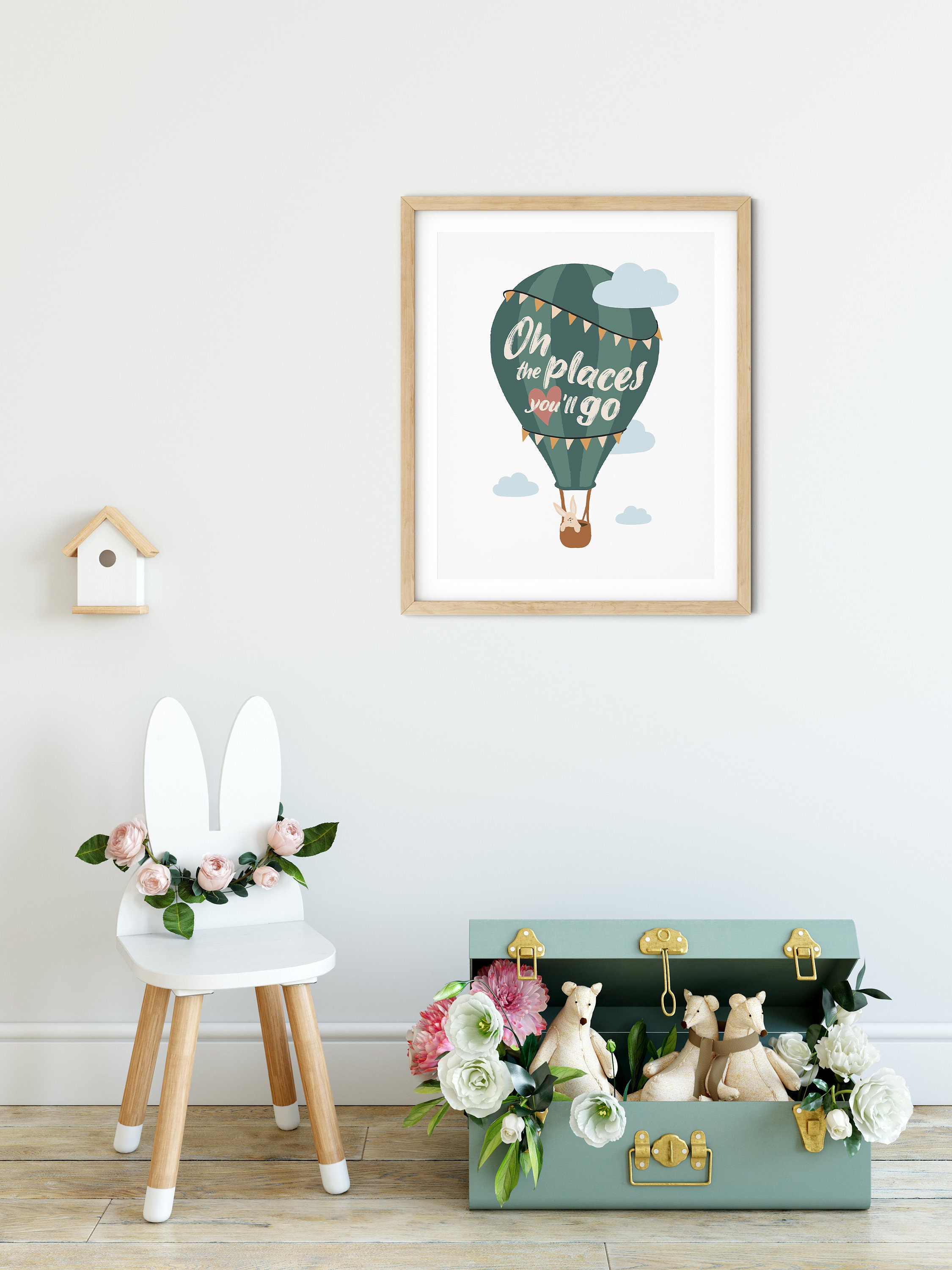 Oh the Places You 'll Go, Printable Wall Art, Digital File, Balloon ...