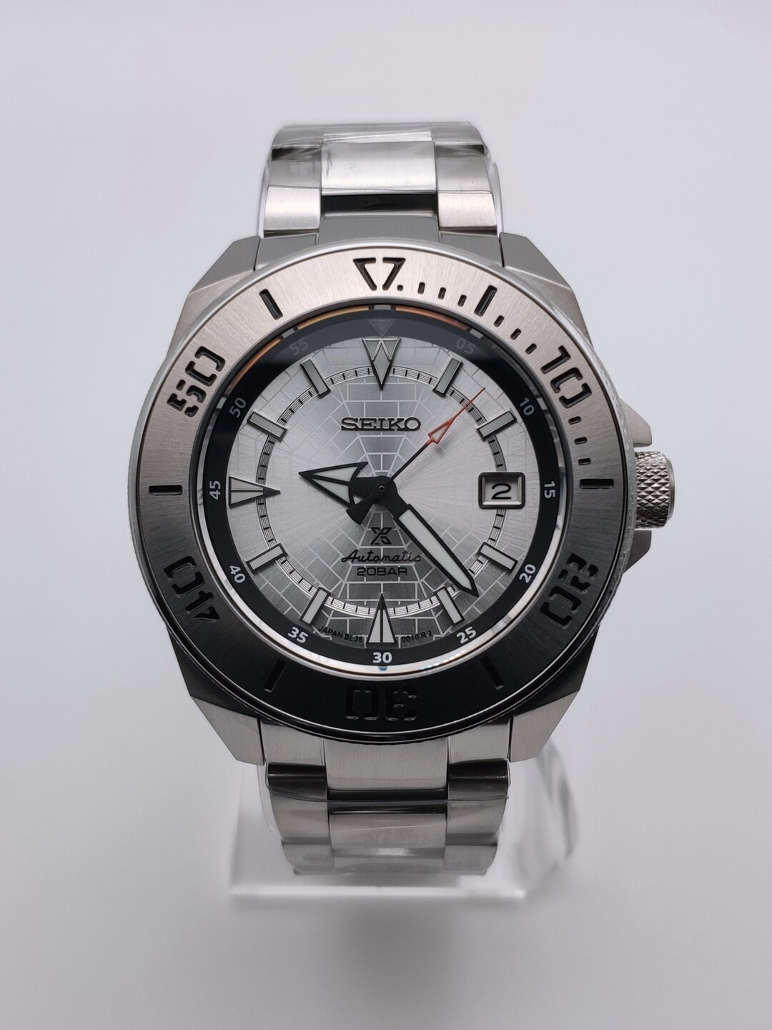 Custom Seiko Mod SAMURAI Silver With Stainless Steel Band - Etsy