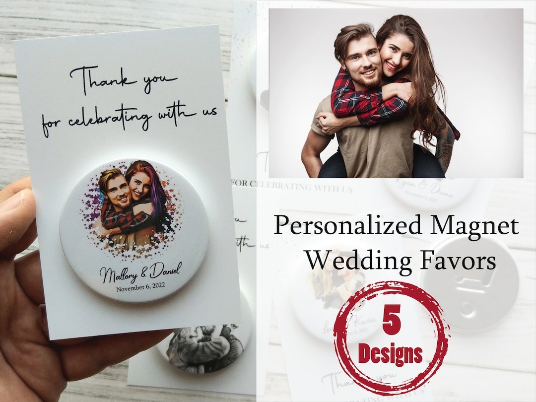 Personalized Magnet Wedding Favors / Custom Photo Magnets / Wedding ...