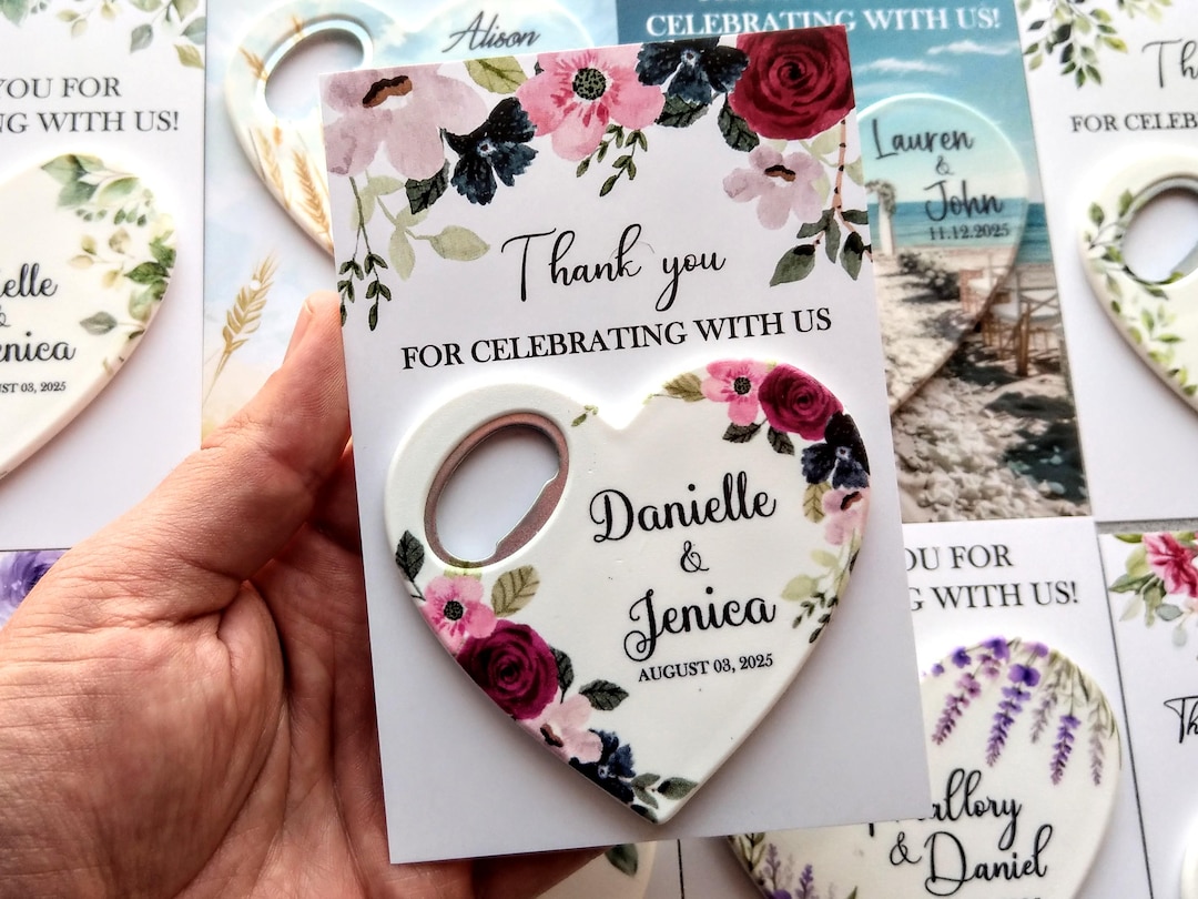 100 Wedding Favor Magnets: Custom Bridal Shower Souvenir - Etsy