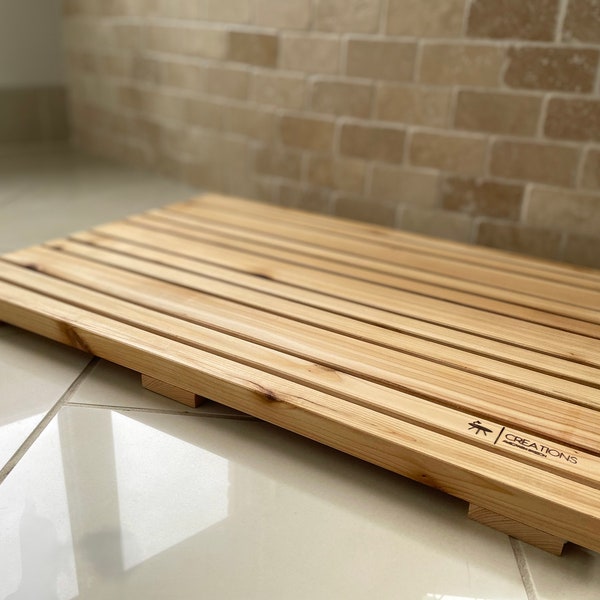 Wood Bath Mat - Etsy