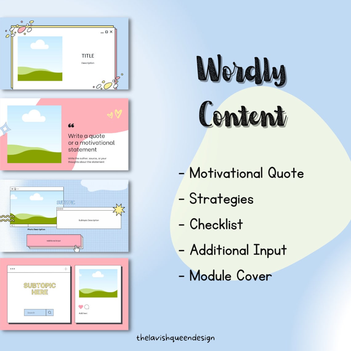 Minimal Pastel Presentation Template: 35 Canva Slide Decks (editable ...