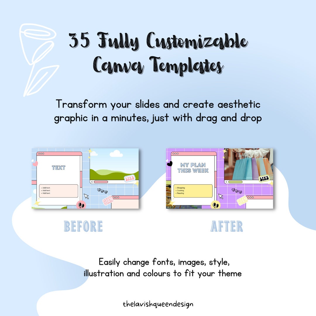 Minimal Pastel Presentation Template: 35 Canva Slide Decks (editable ...