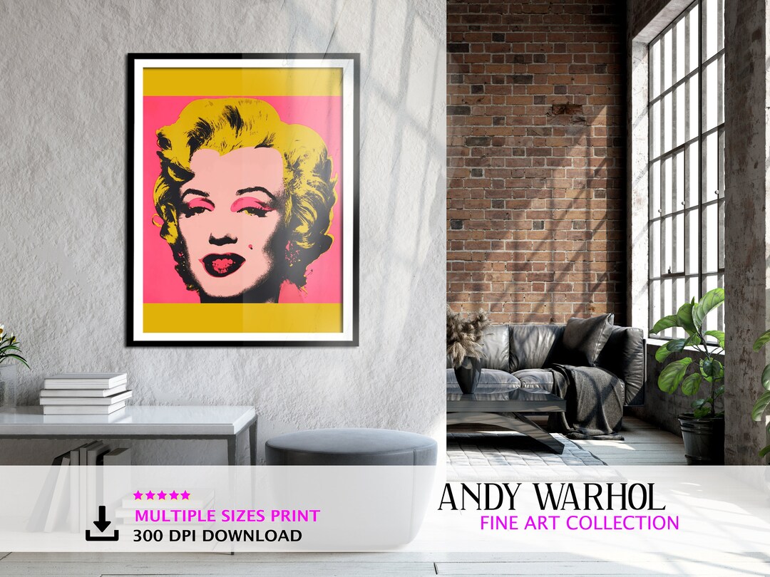 Andy Warhol MARILYN MONROE Pop Art Print Digital Download Iconic Cool ...