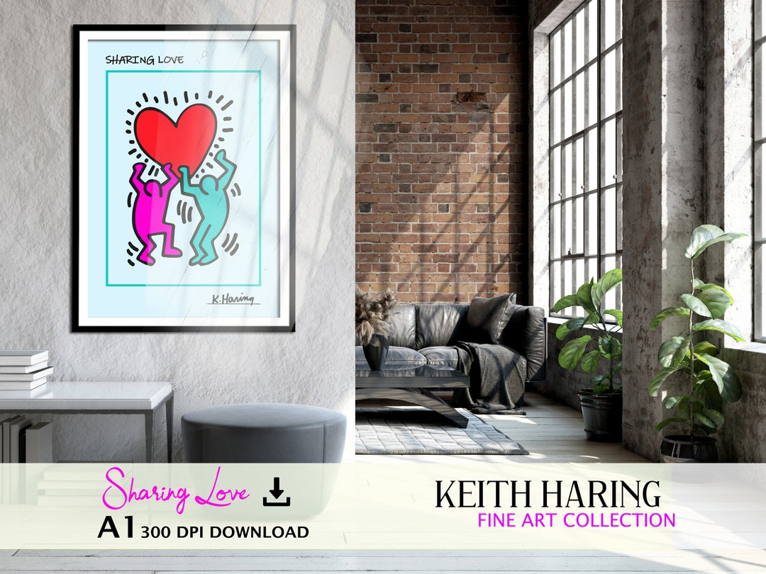 Keith Haring Pop Art Poster FINE ART PRINT Digital Download Iconic Cool ...