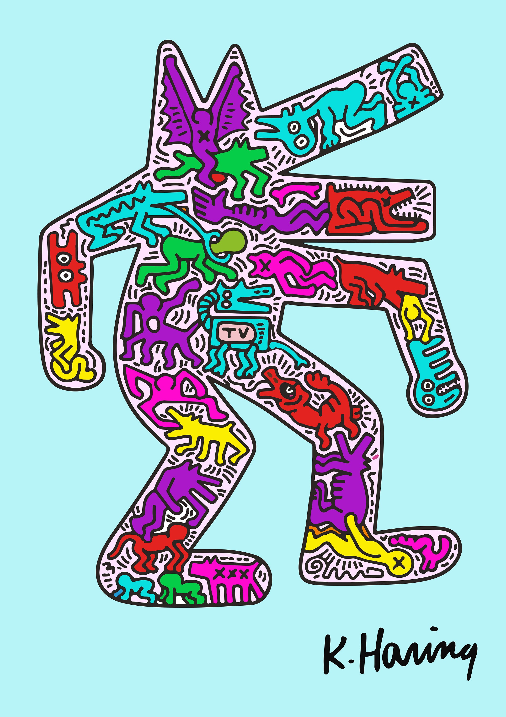Keith Haring Pop Art Bundle 100+ FINE ART PRINTS Digital Download ...
