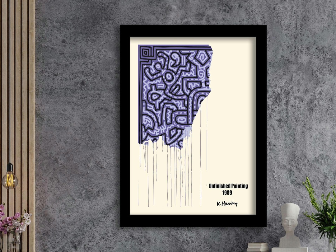 Keith Haring Print THE UNFINISHED PAINTING Printed Pop Art Poster ...
