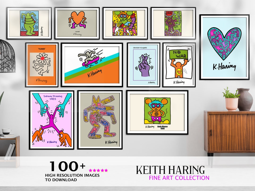 Keith Haring Pop Art Bundle 100+ FINE ART PRINTS Digital Download ...