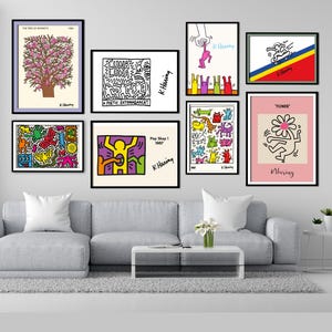 500 KEITH HARING Pop Art BUNDLE Fine Art Prints Download Iconic Cool ...