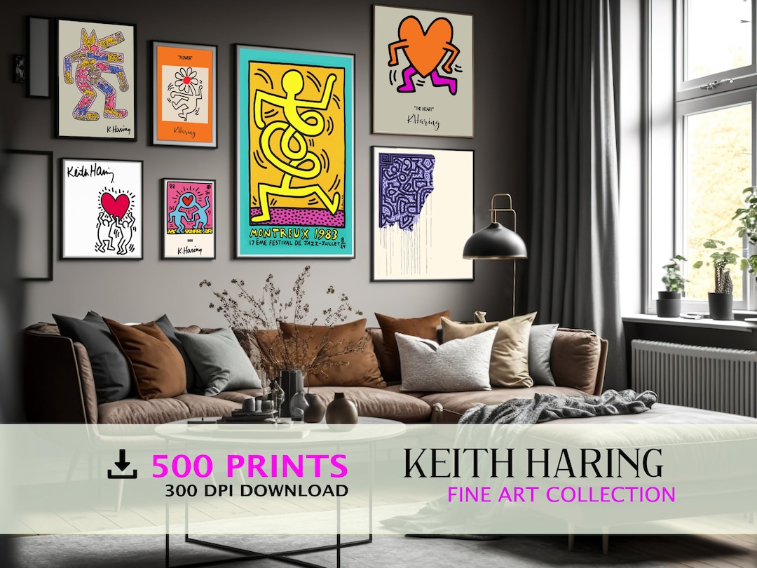 500+ KEITH HARING Pop Art BUNDLE Fine Art Prints Download Iconic Cool ...