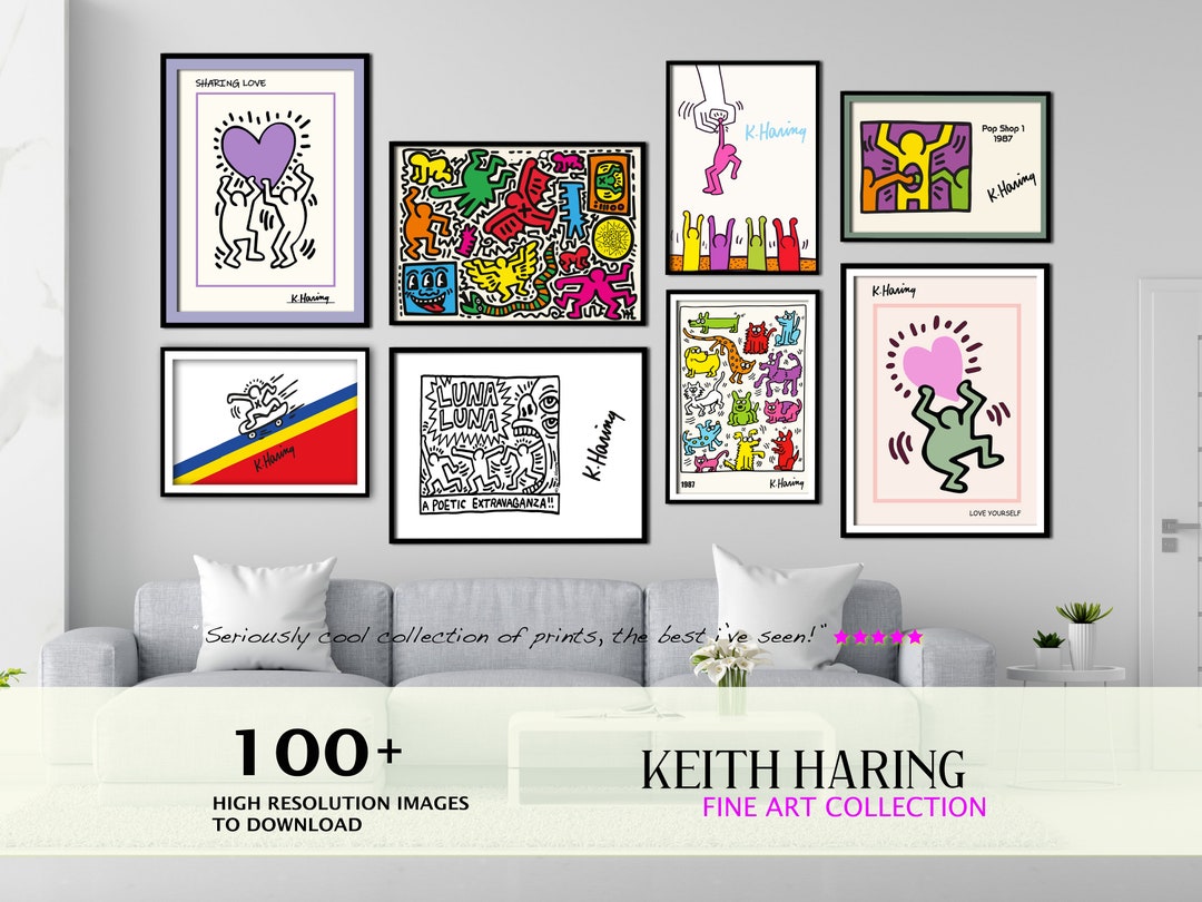Keith Haring Pop Art Bundle 100+ FINE ART PRINTS Digital Download ...