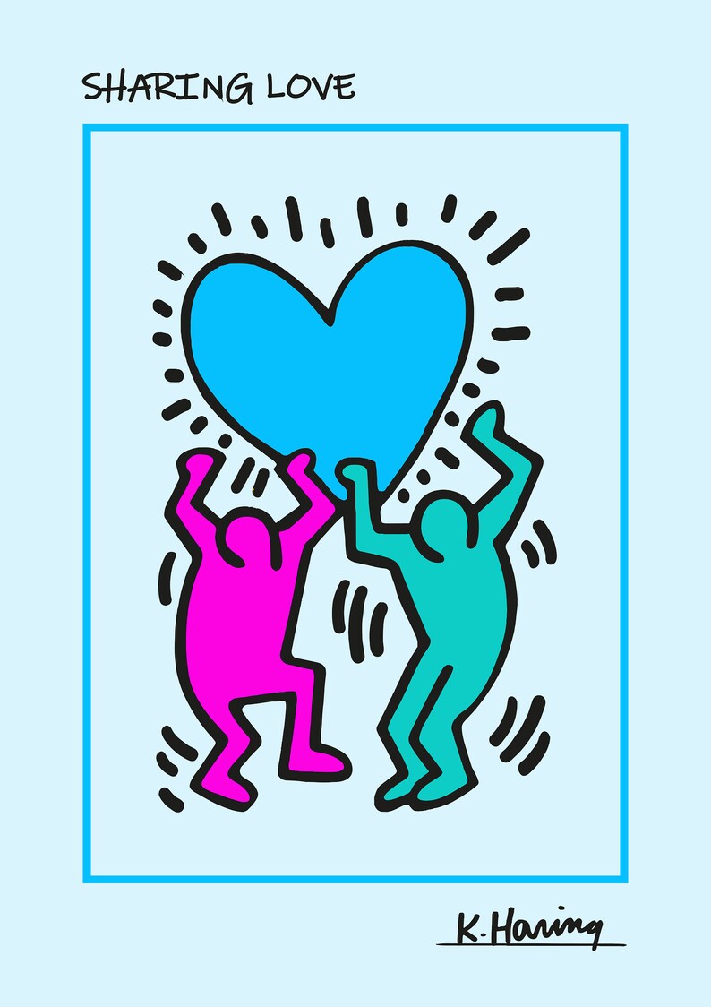 Keith Haring Pop Art Bundle 100 FINE ART PRINTS Digital Download Iconic ...