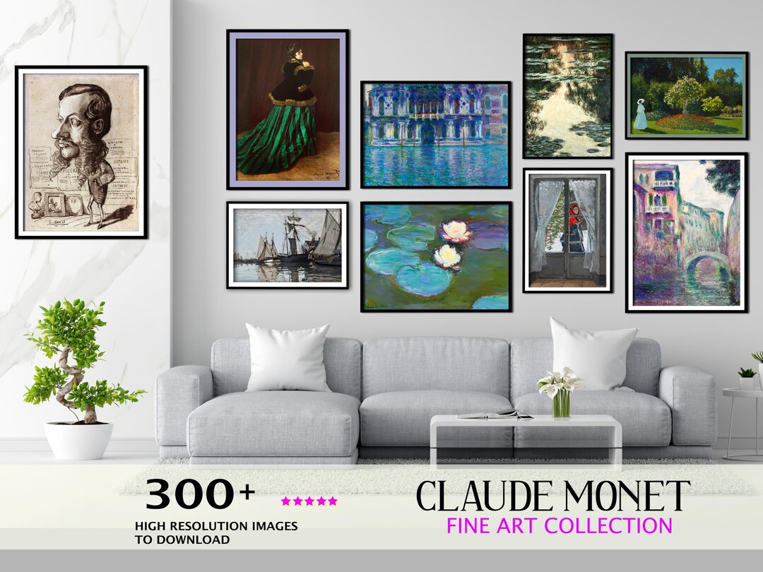Claude Monet 300 Bundle Set FINE ART PRINTS Digital Download Famous ...