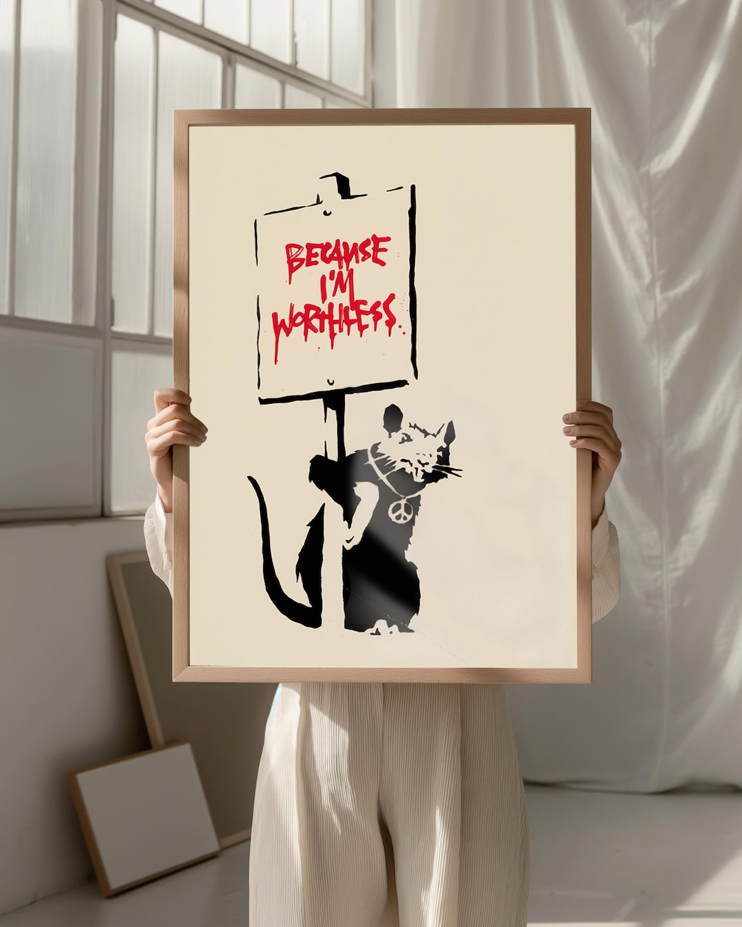 BANKSY PRINT DOWNLOAD Welcome to Hell, Because I'm Worthless - Rat ...
