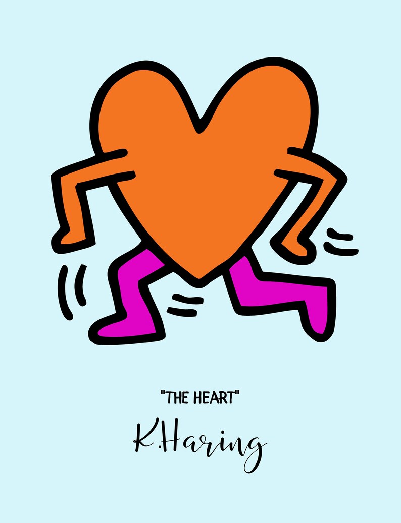 Keith Haring Pop Art Bundle 100 FINE ART PRINTS Digital Download Iconic ...