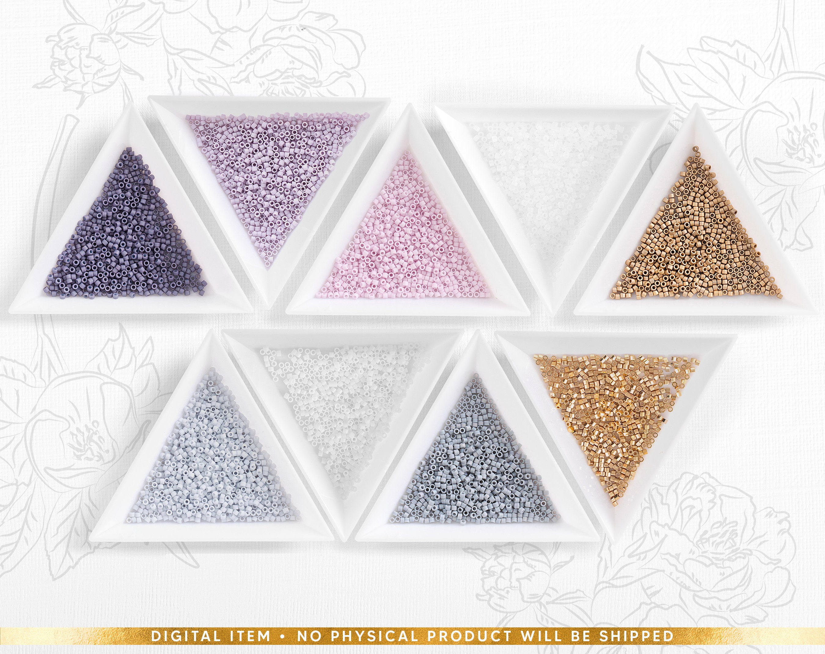 Pastel Miyuki Delica Bead Set, DIGITAL Miyuki Delica Color Palette ...