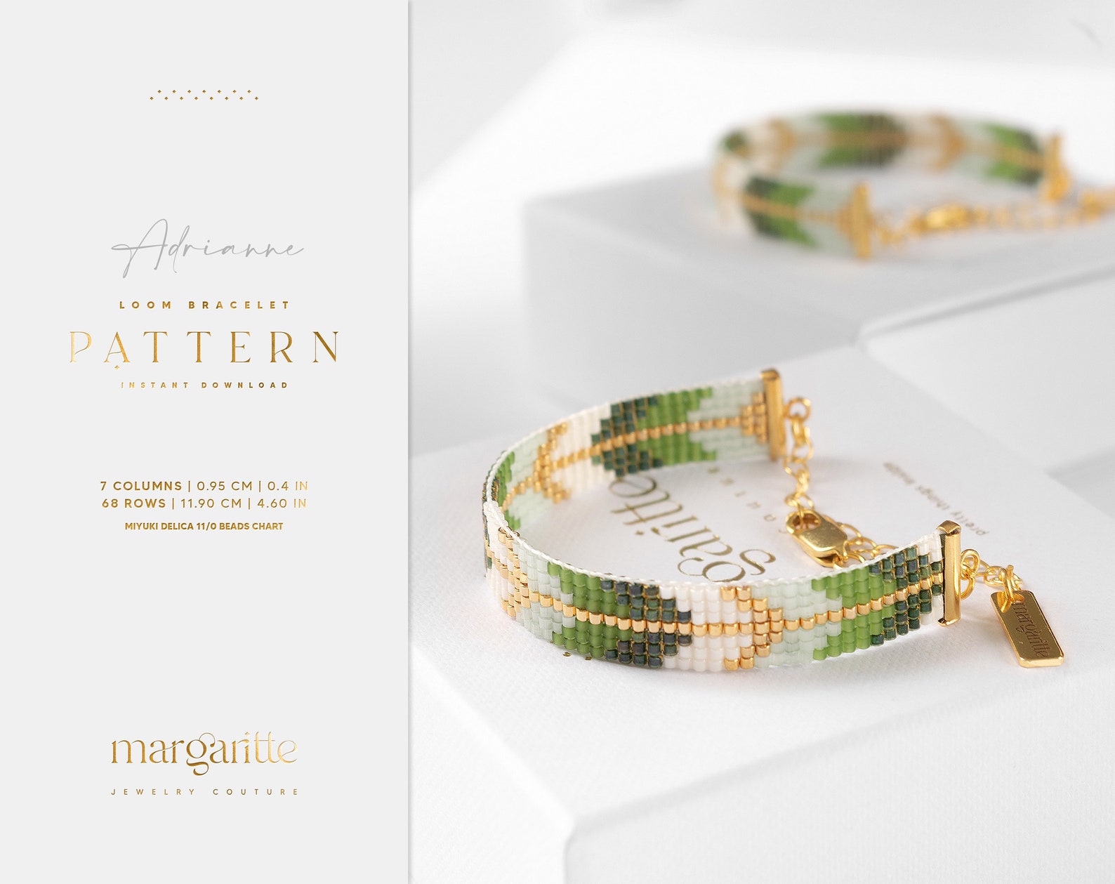 Bead Loom Pattern Miyuki Bracelet Pattern Geometric Loom - Etsy