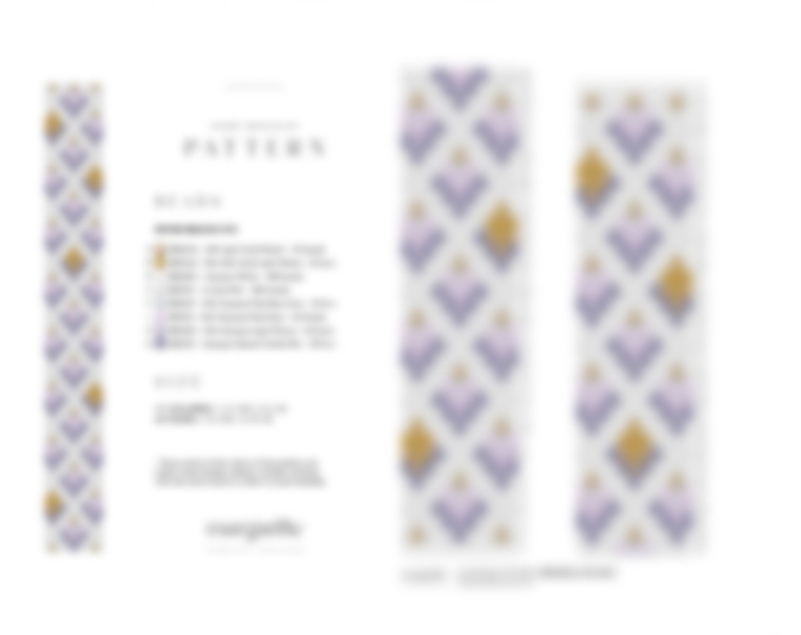 Miyuki Loom Bracelet Pattern Geometric Bead Loom Pattern - Etsy